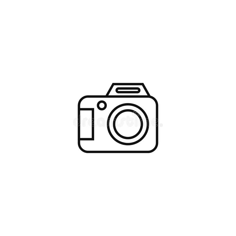 Camera Icon on White Background Stock Illustration - Illustration of ...