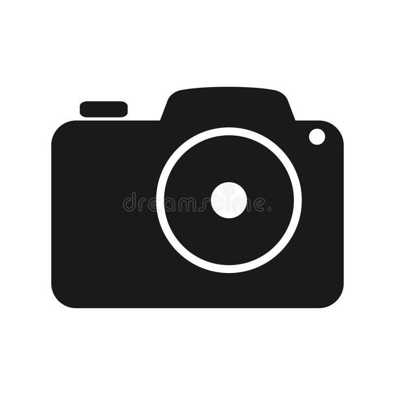 Camera Icon on a White Background. Stock Illustration - Illustration of ...