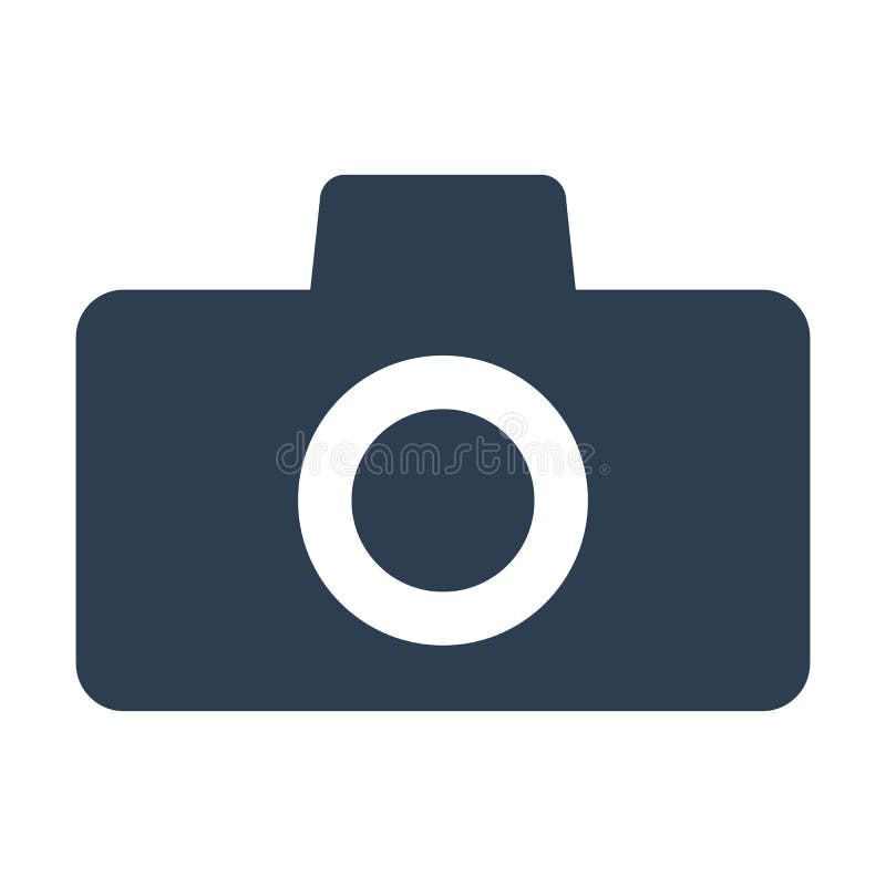 Camera Icon on White Background Stock Illustration - Illustration of ...
