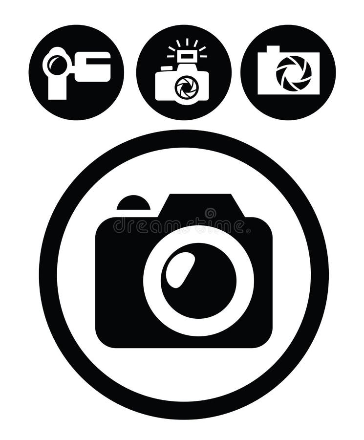 Camera icons stock vector. Illustration of pixel, film - 28826271