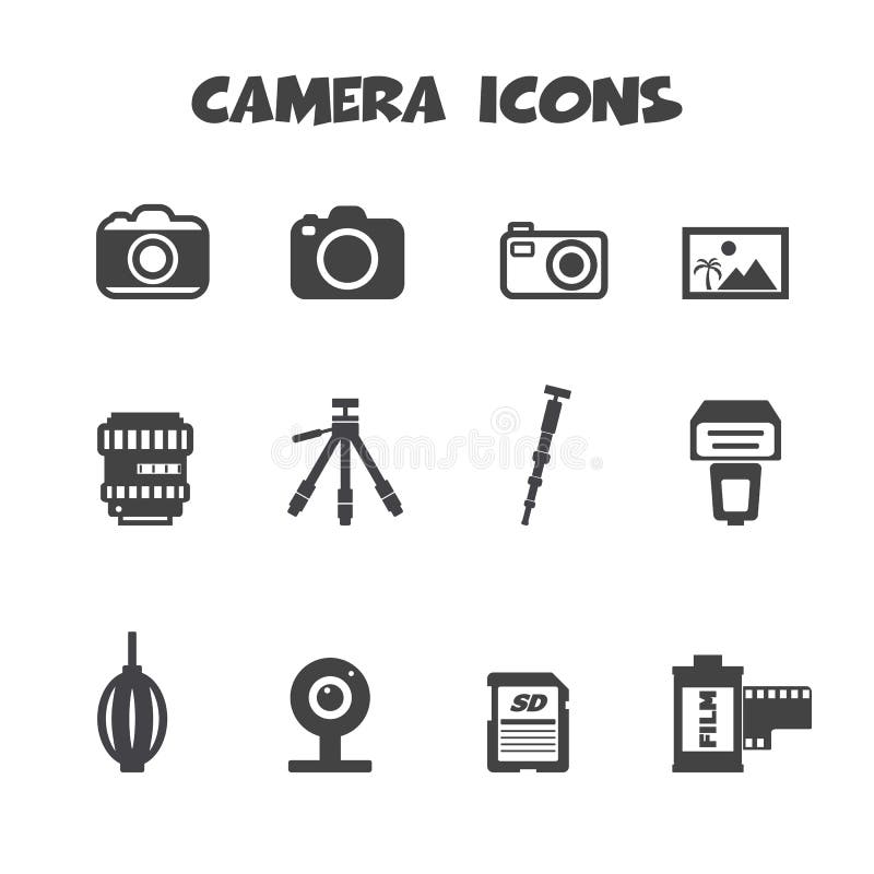 Camera icons stock vector. Illustration of cleaning, blower - 38741372