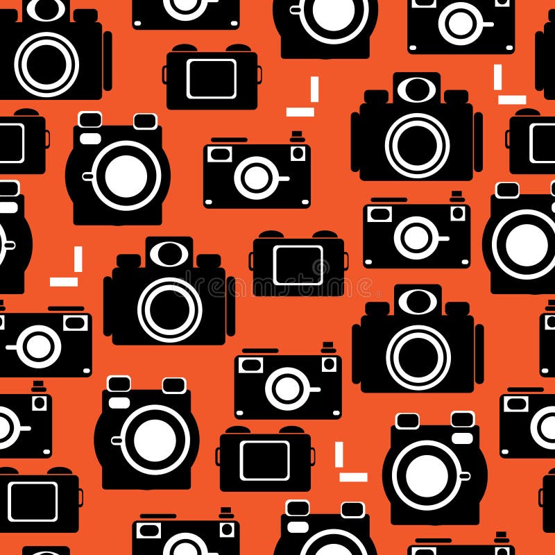 Seamless camera pattern stock vector. Illustration of pattern - 19149563