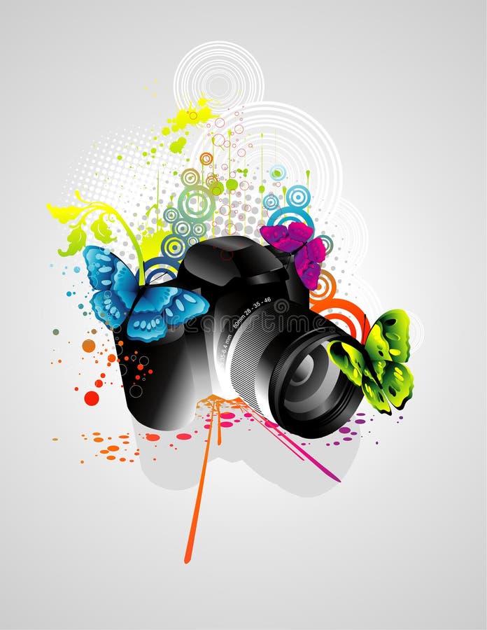 Camera illustration stock vector. Illustration of hobbies - 12480046