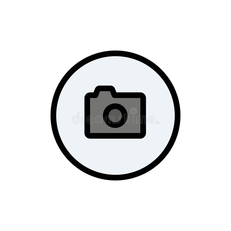 Camera, Image, Basic, Ui Flat Color Icon. Vector Icon Banner Template ...
