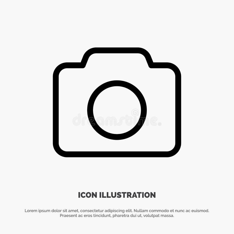 Camera, Image, Basic, Ui Line Icon Vector Stock Vector - Illustration ...