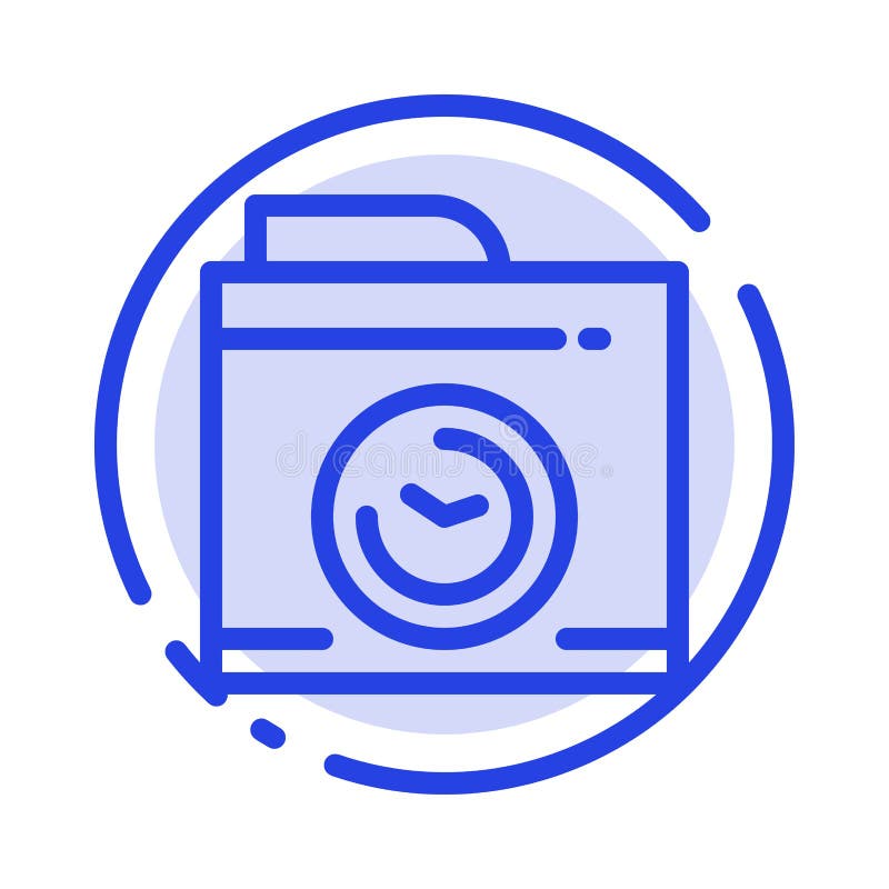 Camera, Image, Big Think Blue Dotted Line Line Icon Stock Vector ...