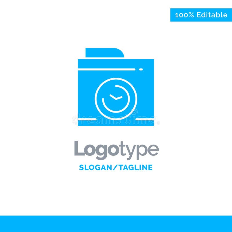 Camera, Image, Big Think Blue Solid Logo Template. Place for Tagline ...