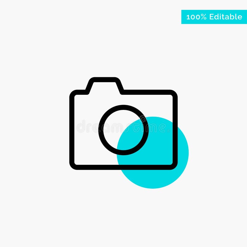 Camera, Image, Photo, Basic Turquoise Highlight Circle Point Vector ...