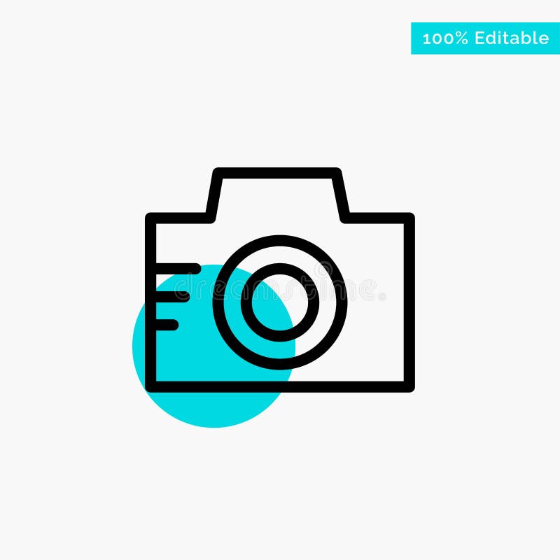 Camera, Image, Photo, Picture Turquoise Highlight Circle Point Vector ...