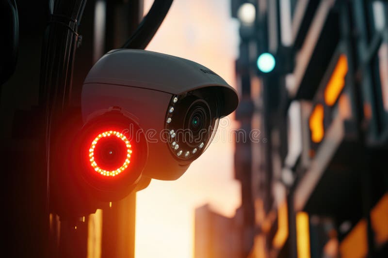 A Camera is Installed on the Side of a Building, Ideal for Capturing ...