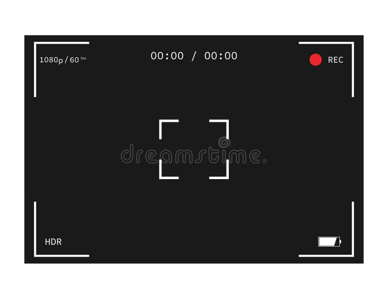 Camera Interface. Photo and Video Frame. Mockup of Camera Screen ...