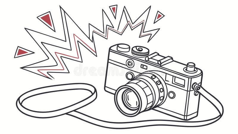 Camera with Irregular Flash, Artistic Light Effect Vector, Vector ...