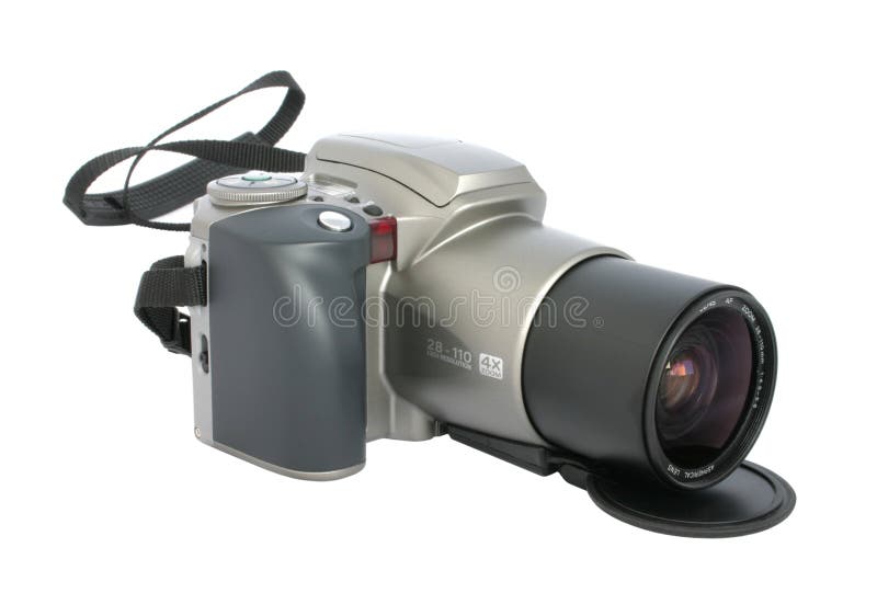 Digital Camera - Front View Stock Photo - Image of contacts, equipment ...