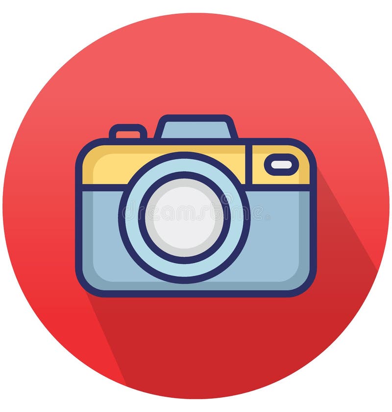 Camera Isolated Vector Icon that Can Easily Modify or Edit Stock Vector ...