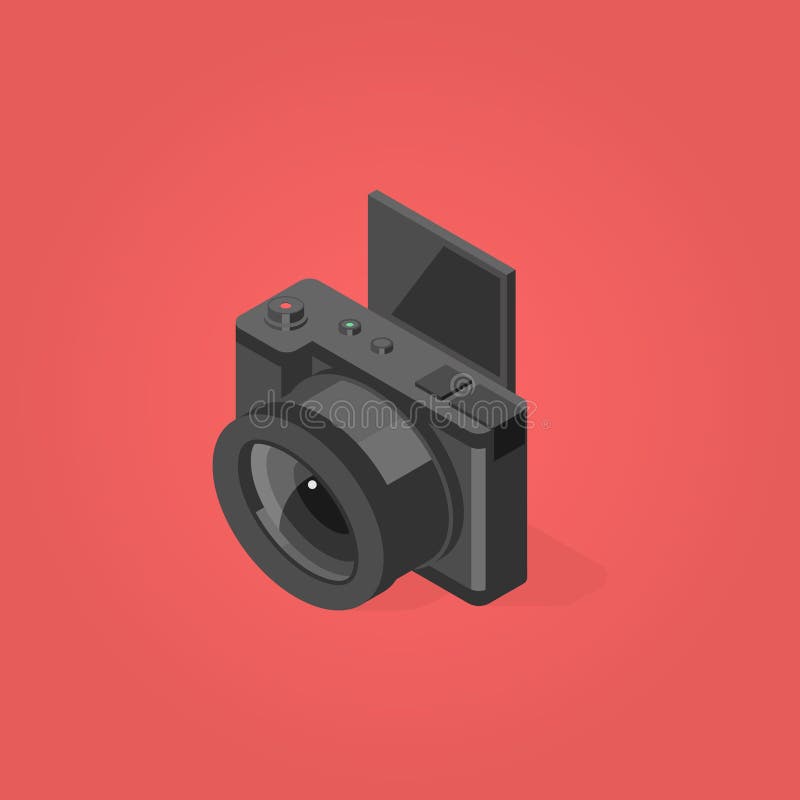 Camera Isometric Flat Design Vector Stock Vector - Illustration of ...