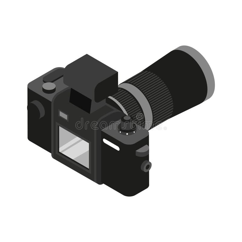Camera Isometric Icon stock vector. Illustration of icon - 273331814