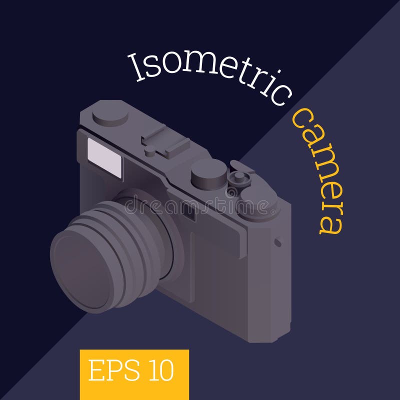 Camera Isometric Vector Illustration Stock Vector - Illustration of ...