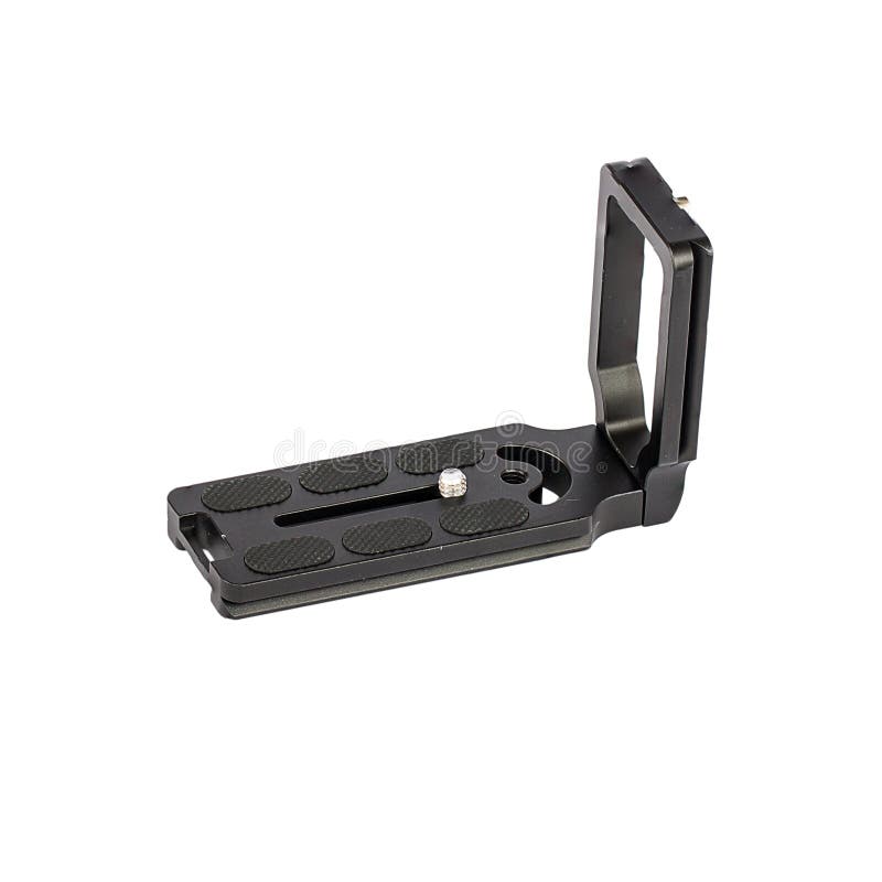 Camera L-plate at the Base of the Camera Isolated on White Background ...