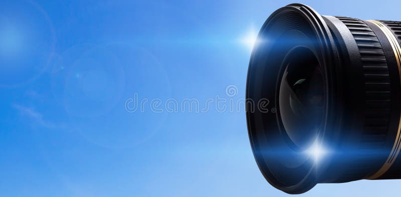 Camera Len with Flare stock image. Image of closeup, flare - 71362213