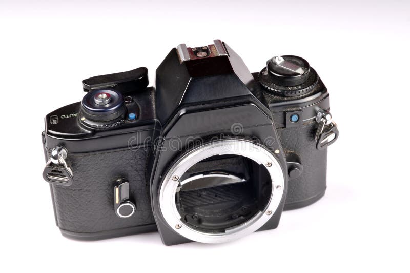 Old film camera stock image. Image of isolated, photograph - 10387881