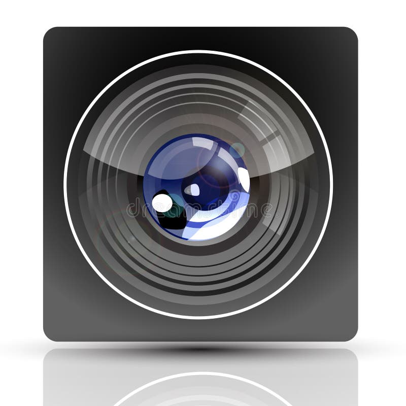 Camera lens stock vector. Illustration of insight, professional - 17462330