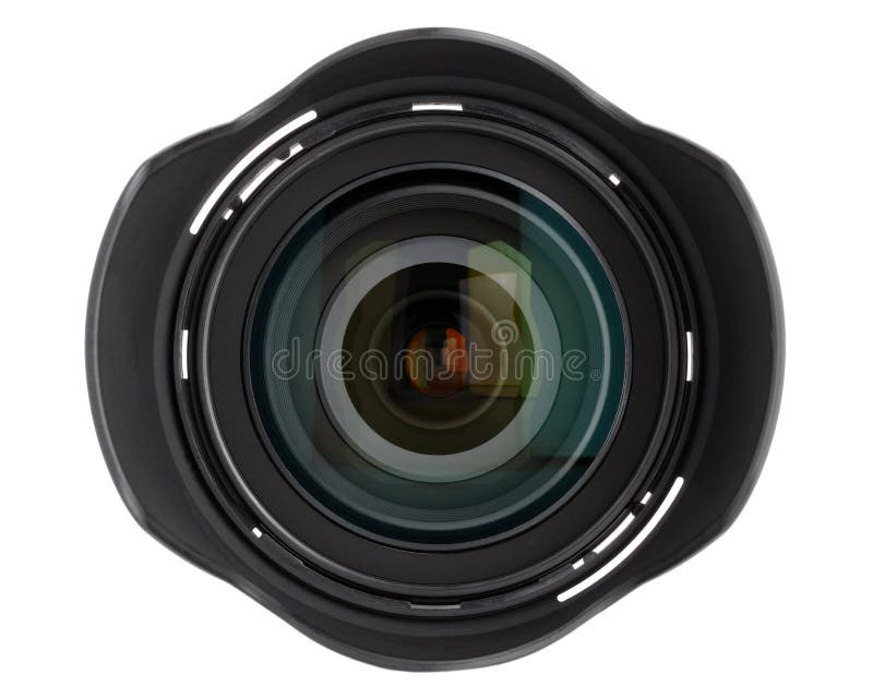 Close Up of a Broken Camera Lens, on a White. Stock Photo - Image of ...