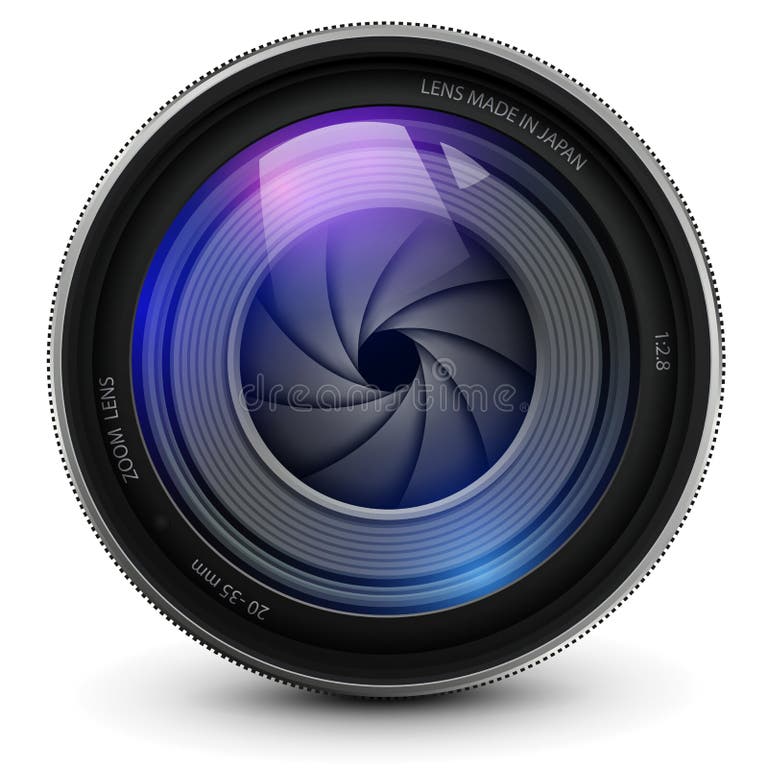 Camera lens stock vector. Illustration of aiming, device - 25889840