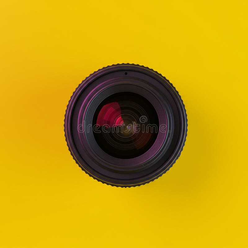 Camera Lens with a Black Outer Ring and Visible Internal Components ...
