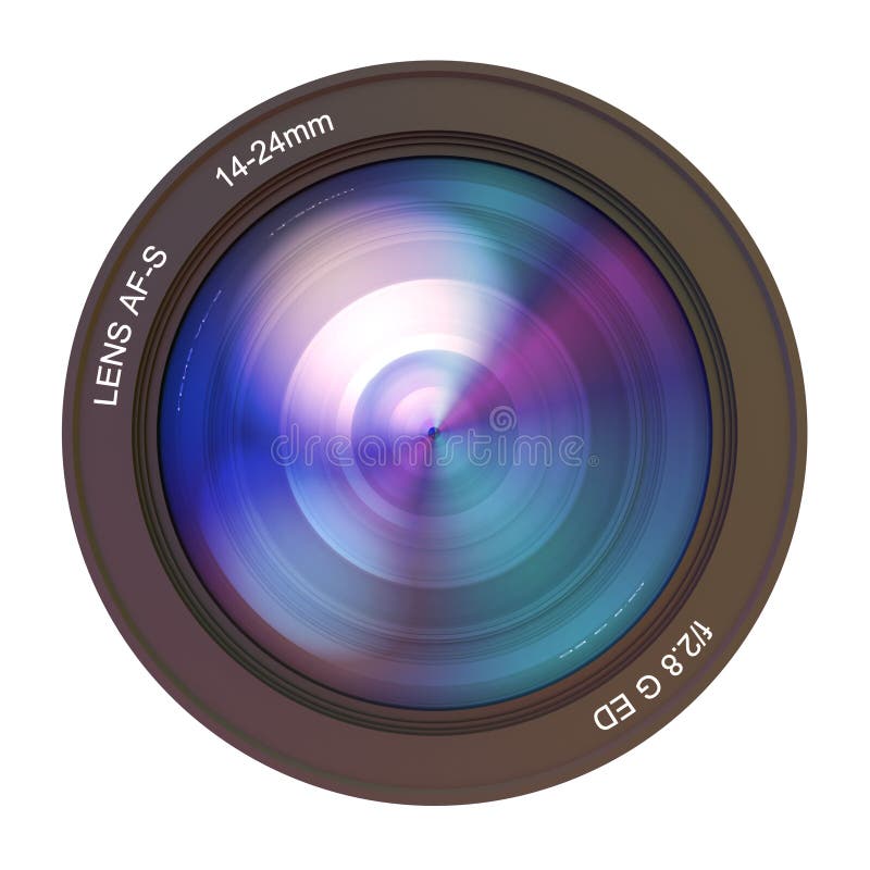 Camera lens blue stock illustration. Illustration of equipment - 62247214