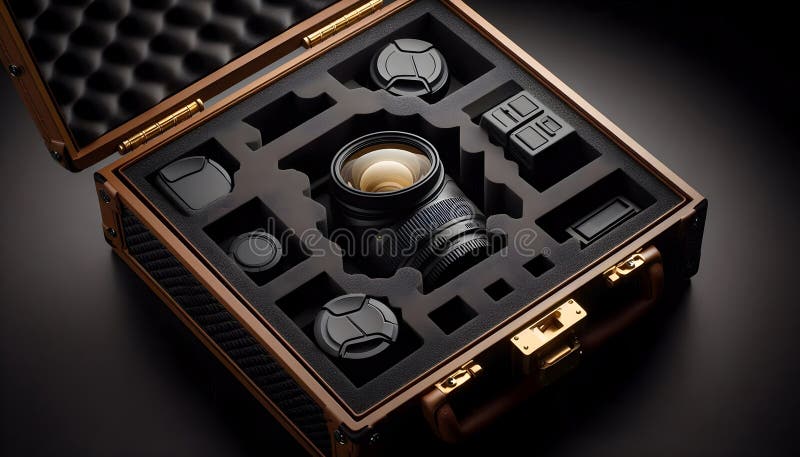 Camera Lens Box, Ai-generated Image Stock Illustration - Illustration ...