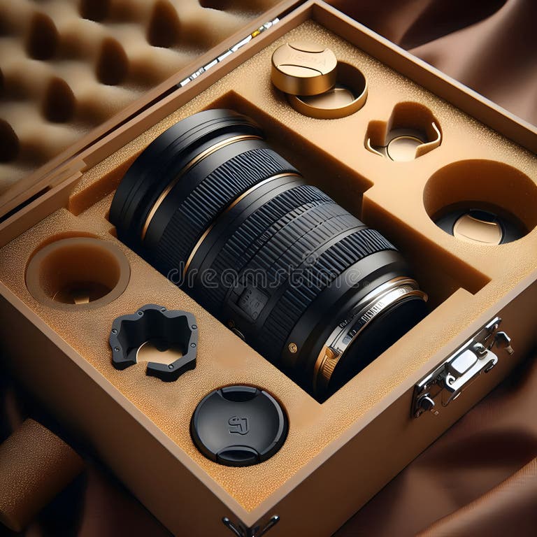 Camera Lens Box, Ai-generated Image Stock Illustration - Illustration ...