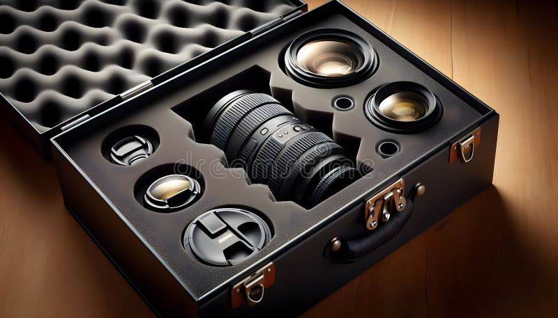 Camera Lens Box, Ai-generated Image Stock Illustration - Illustration ...