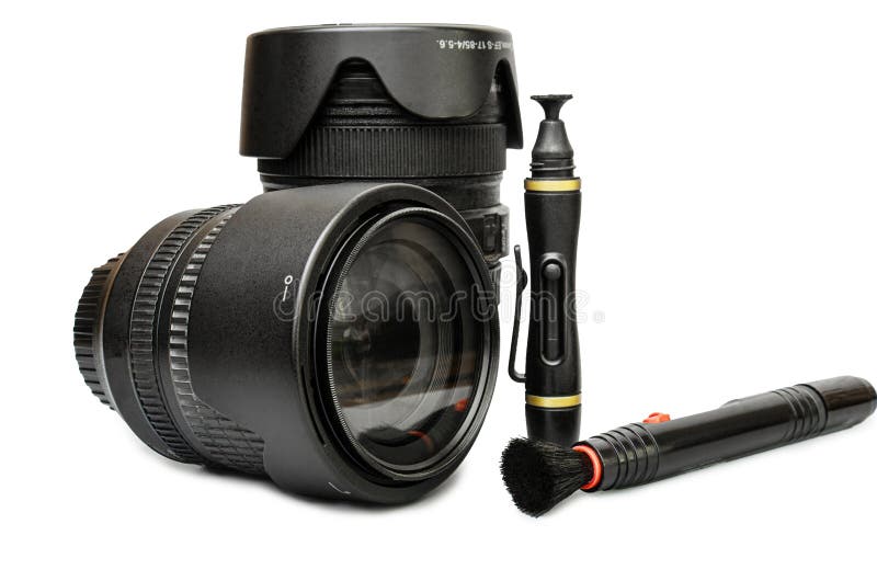 Camera Lens Cleaning with Special Tool Stock Image - Image of ...