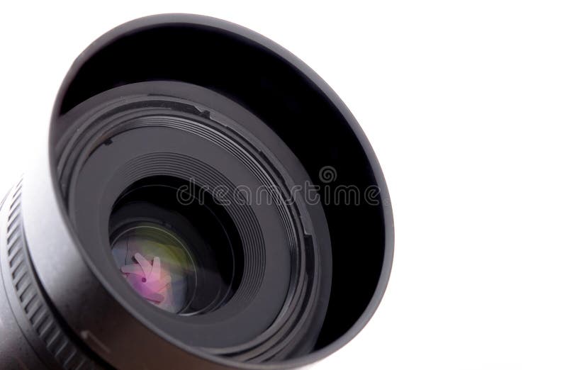Camera Lens Close Up Isolated Stock Image - Image of broadcast, video ...