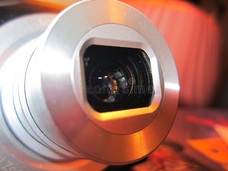 Closeup of Modern Camera Lens Stock Photo - Image of digital ...