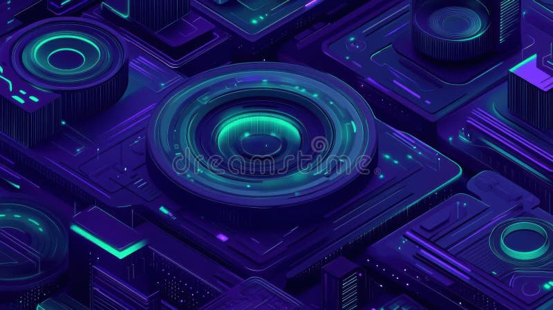 Camera Lens Exploring Futuristic Technology and Digital Art with Cyberpunk Style Stock Photo ...