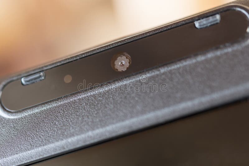 Computer front camera lens stock photo. Image of internet - 114713366