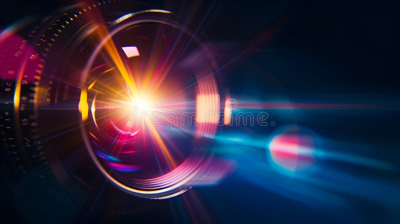 Camera Lens with Glare of the Sun Stock Photo - Image of natural ...
