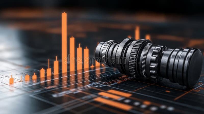 Camera Lens on Graph Chart, Visualizing Data Analysis, Photography ...