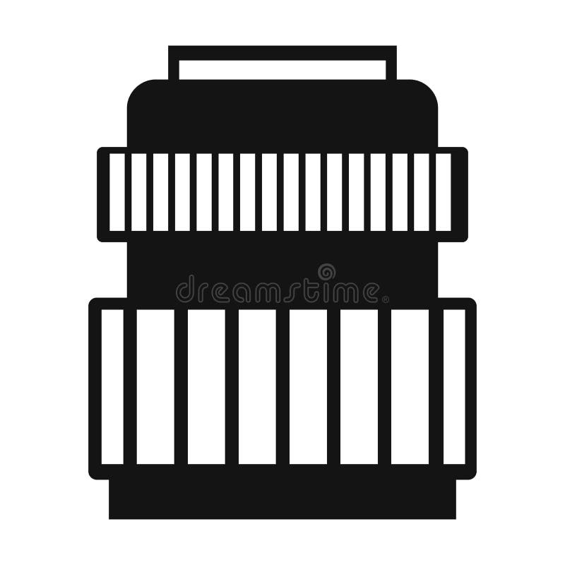 Camera Lens Icon, Cartoon Style Stock Illustration - Illustration of ...