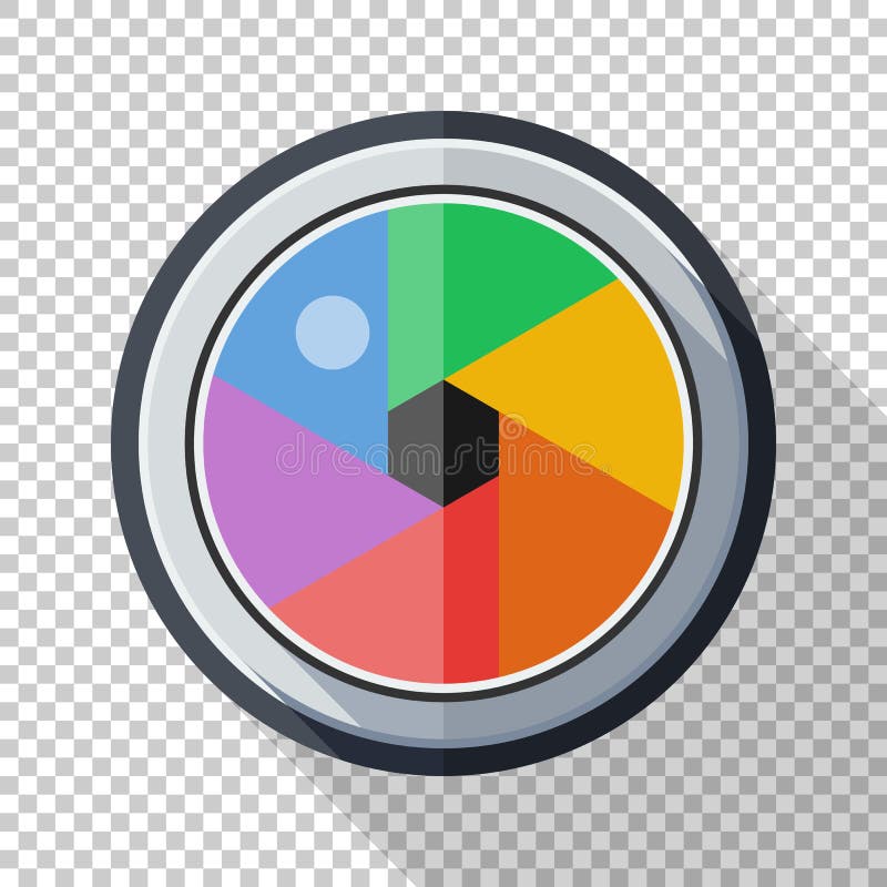 Camera Lens Icon in Flat Style on Transparent Background Stock Vector ...