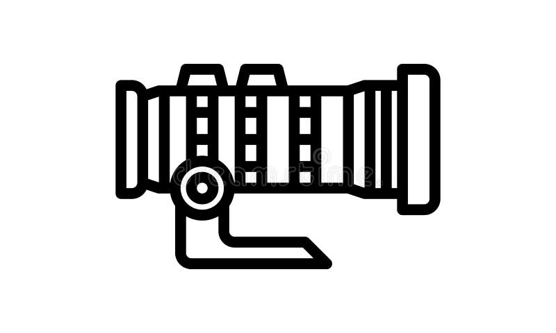 Camera Lens Icon in Simple Style Isolated on White Background Stock ...