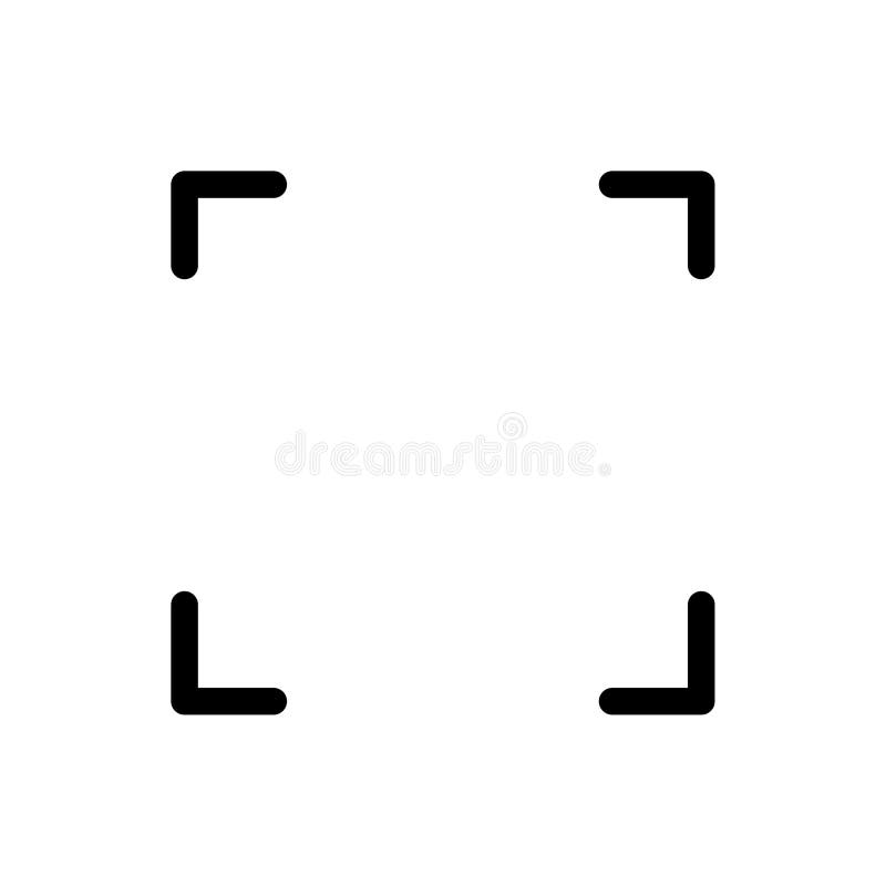 Camera Lens Icon. Camera Focus Frame Icon. Vector Illustration. Stock ...