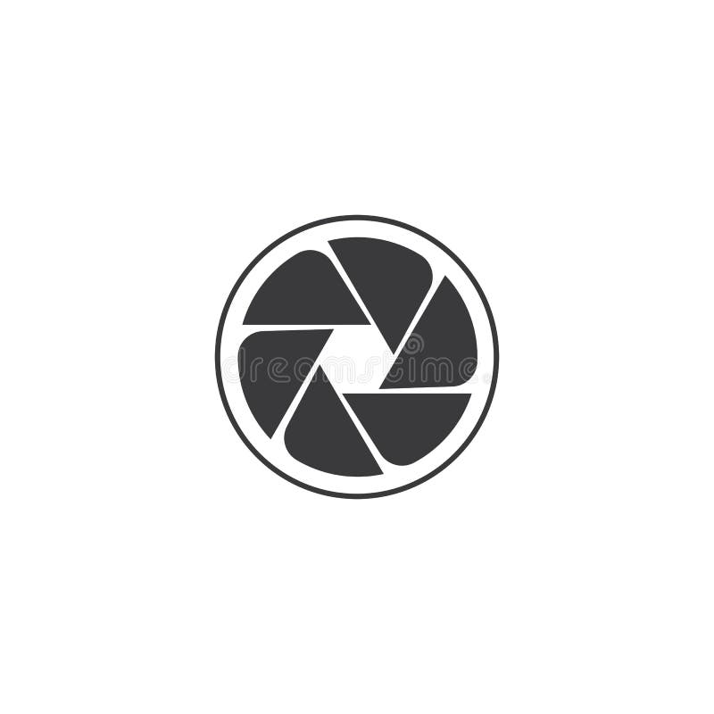 Camera Lens Icon and Symbol Logo Stock Vector - Illustration of film ...