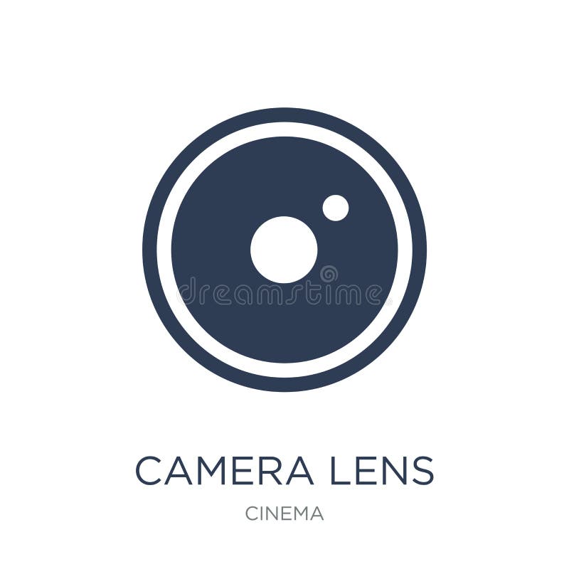 Camera Lens Icon. Trendy Flat Vector Camera Lens Icon on White B Stock ...