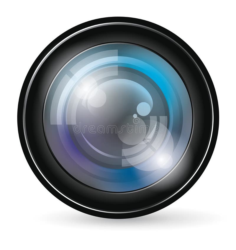 Camera Lens Icon stock vector. Illustration of detailed - 35433548