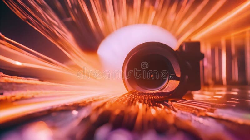 Camera Lens in a Light Burst Stock Footage - Video of shadow, flare ...