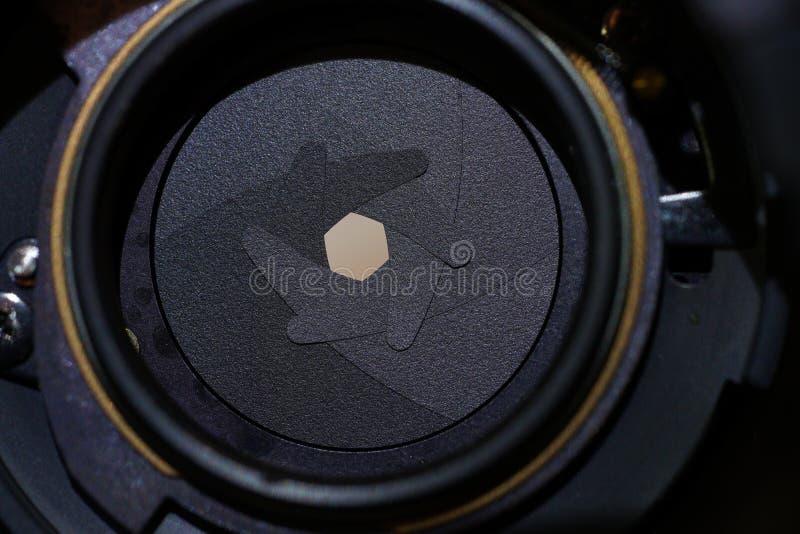 Camera Lens with Light and Lens Flare, Close-up Stock Image - Image of ...