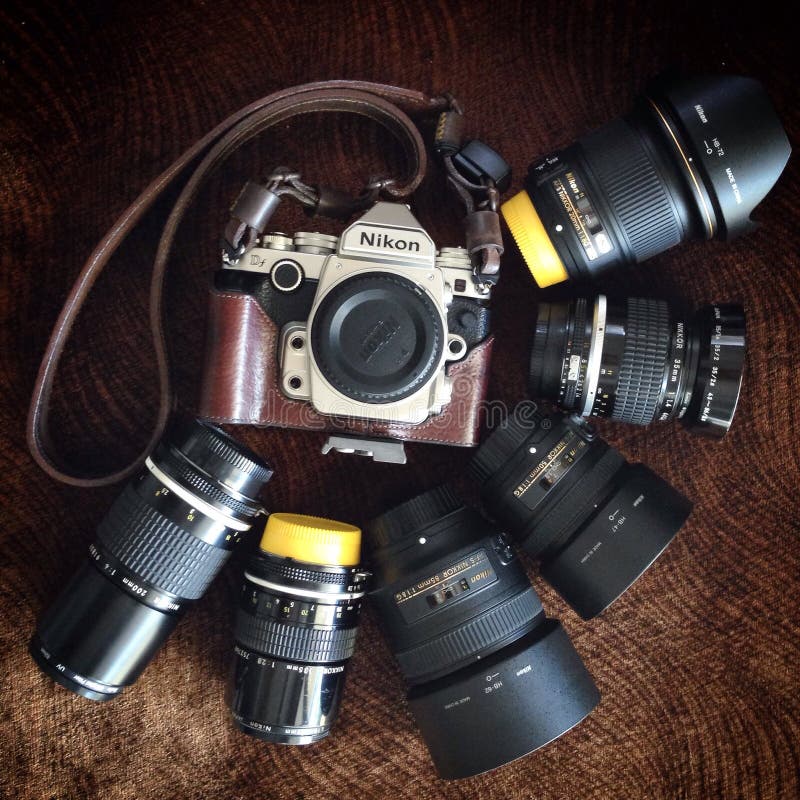 Camera and lens editorial stock image. Image of modern - 50973504