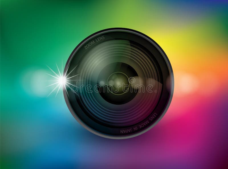 Camera Lens, Illustration Vector 10 Stock Vector - Illustration of ...